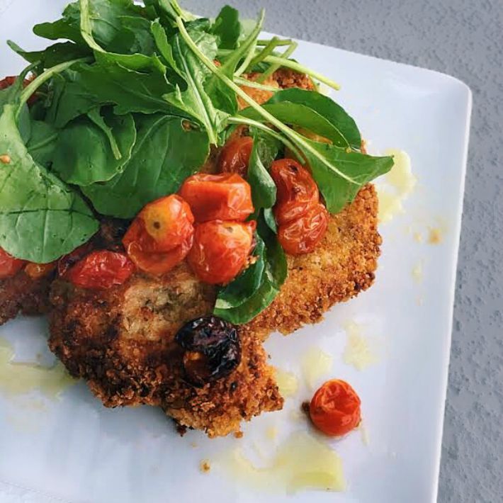Chicken Milanese w/ Roasted Tomatoes (Using Door to Door Organics ...